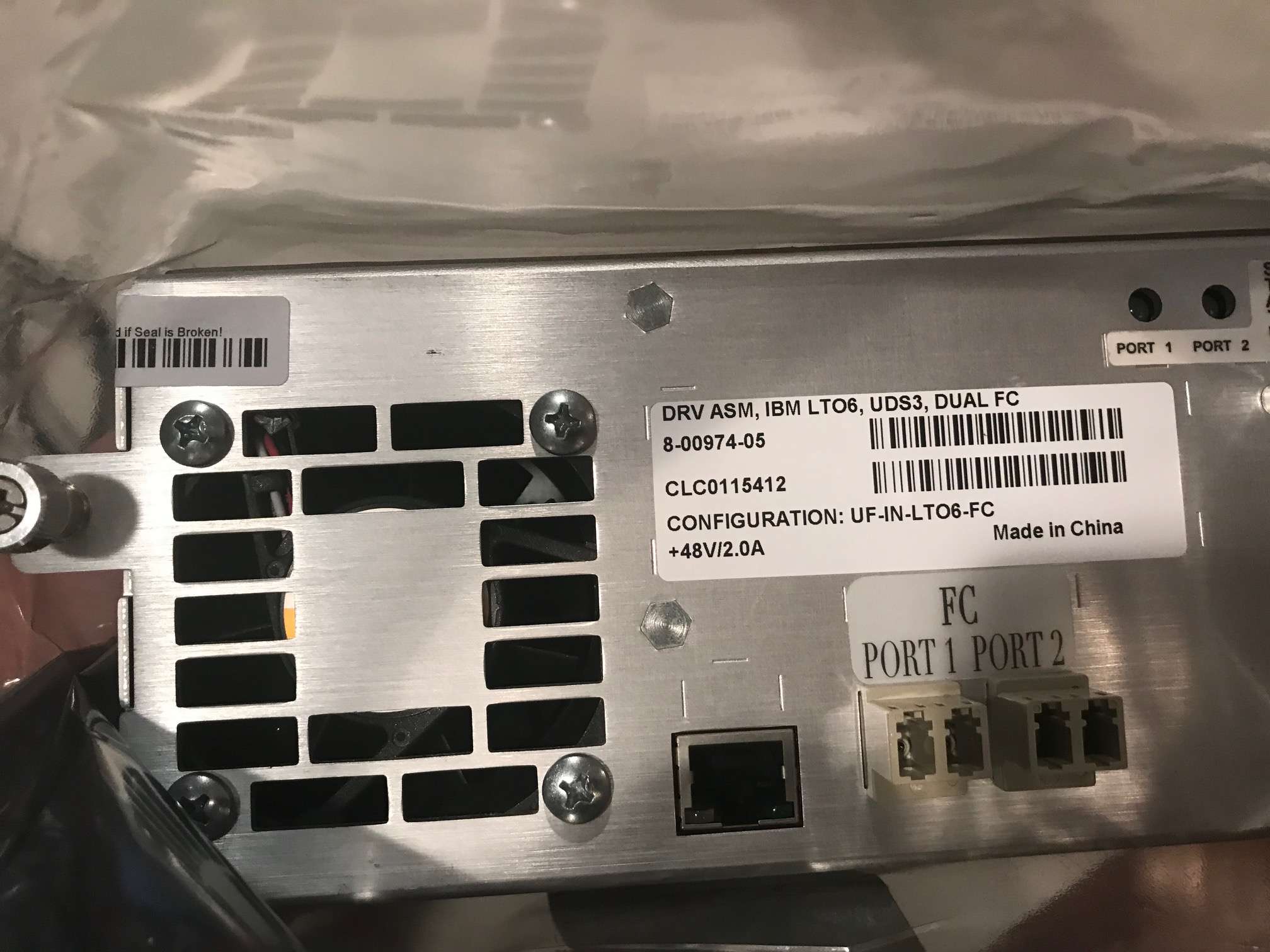 QUANTUM / IBM 8-00974-01 LTO6 FH FC LOADER DRIVE IN SLED FOR I500 I2000