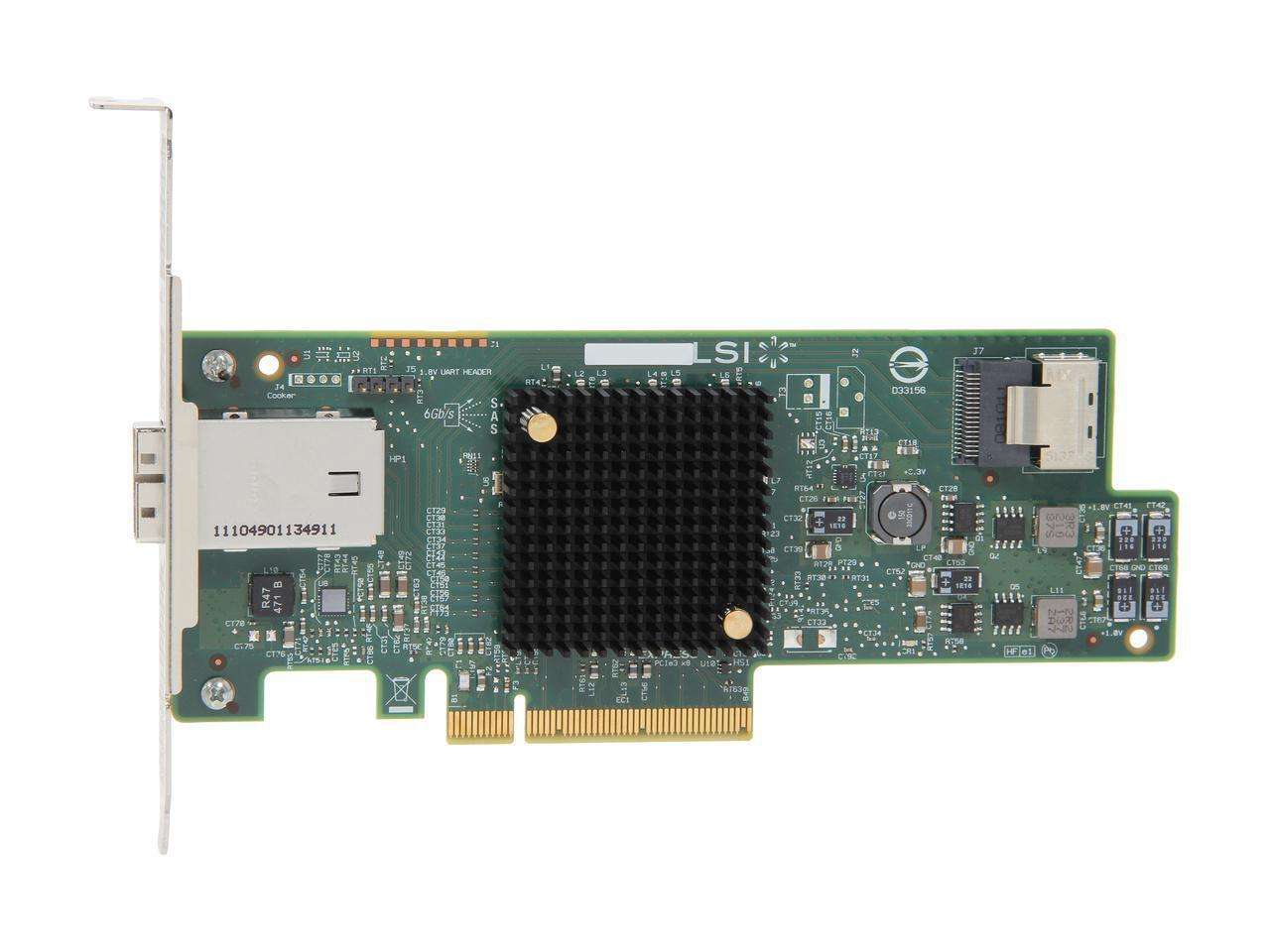 lsi00304 SATA/SAS HBA-4i4e 6Gb/s PCI-Express 2.0 RAID Controller Card ...